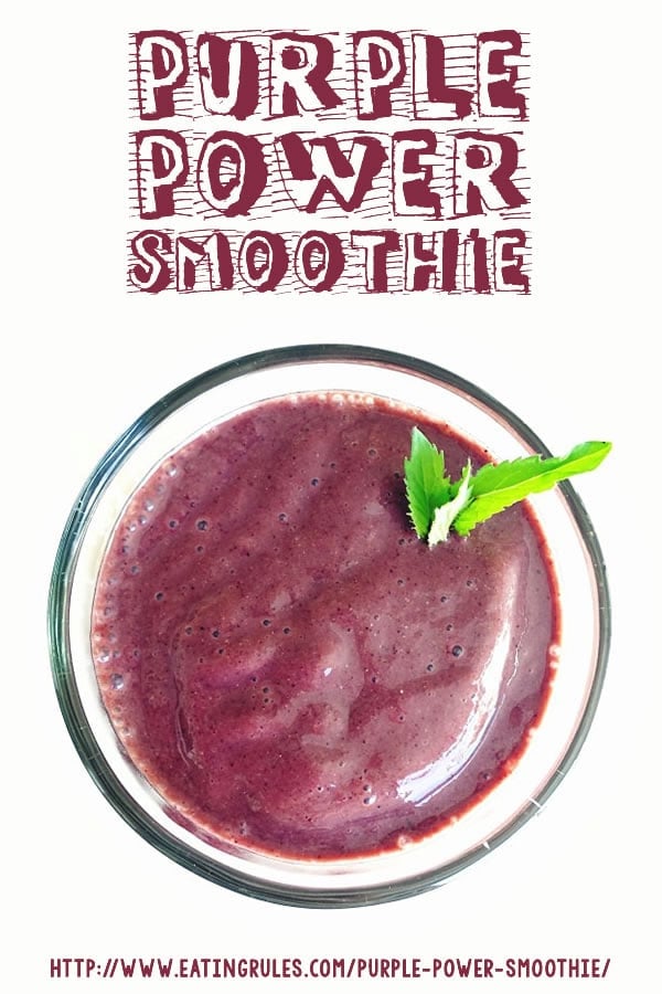 Purple Power Smoothie - Eating Rules