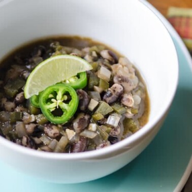 Black and White Orca Bean Chili