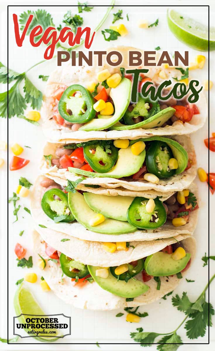 Vegan Pinto Bean Tacos - Eating Rules